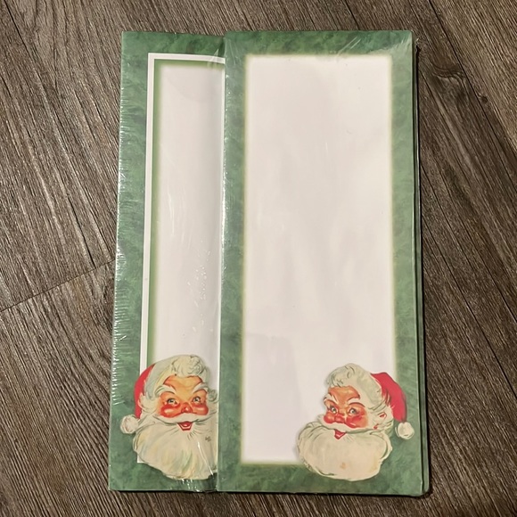 Other | New 2 Holiday Notepads Xmas Santa Red Green Merry Christmas ...